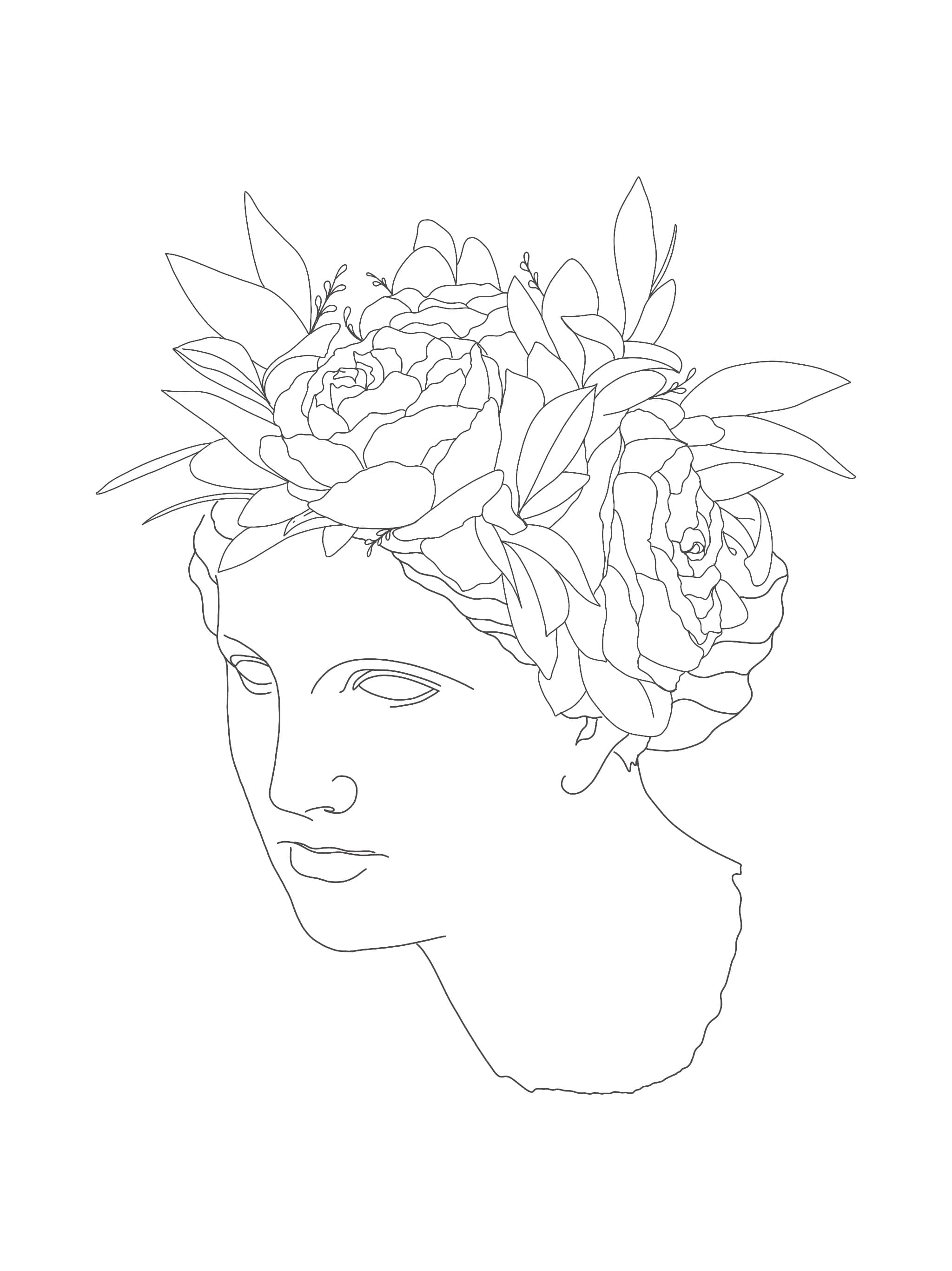 Printable Venus in Bloom Colouring Page | Free Digital Download – Drop ...
